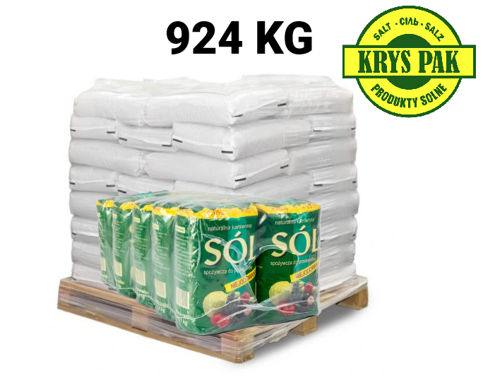 SÓL KAMIENNA SPOŻYWCZA NIEJODOWANA PALETA 924KG e-Sklep - KRYS-PAK ...